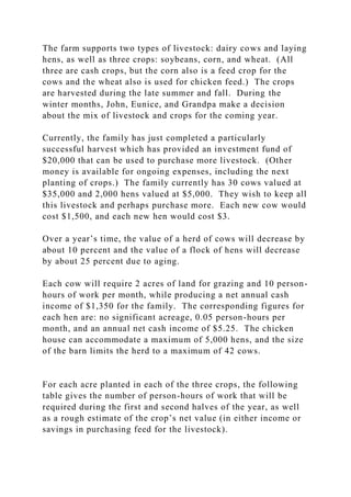 Farm Management Case Study (revised from Hillier and Lieberman.docx