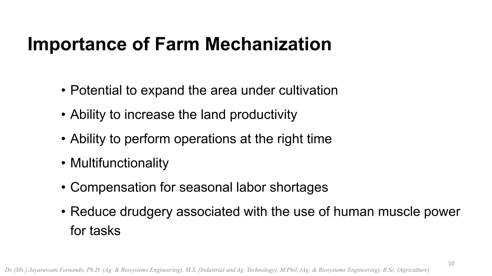 Farm Mechanization.pptx | Agriculture | Industries