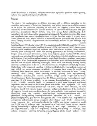 Farm mechanization for sustainable agriculture converted | PDF