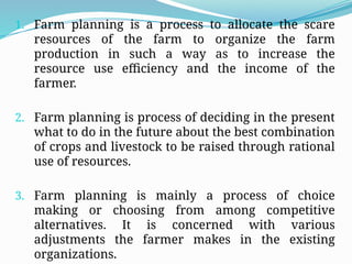 FARM PLANNING in farm management and production economics | PPTX