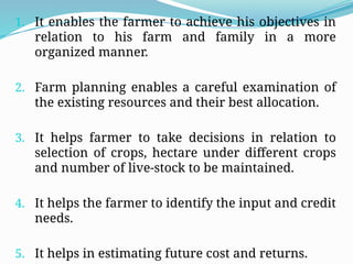 FARM PLANNING in farm management and production economics | PPTX