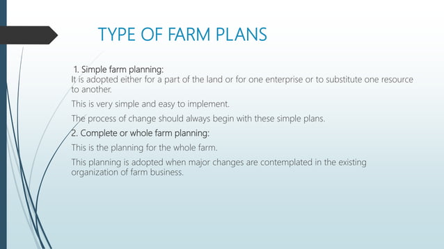 Farm planning and budgeting | PPTX