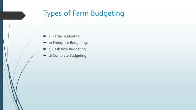 Farm planning and budgeting | PPTX
