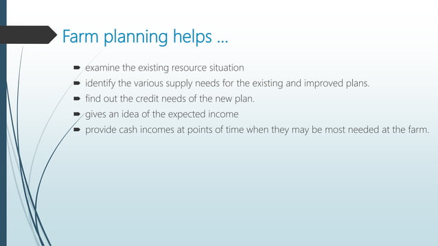 Farm planning and budgeting | PPTX
