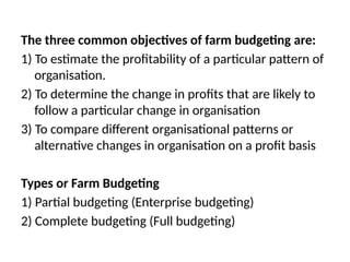 Farm Planning and Farm Budgeting.pptx by avdhesh sir | PPTX