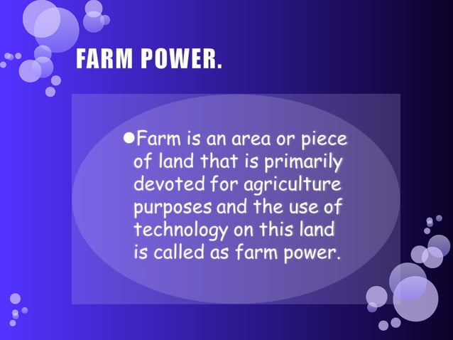 Farm power and its sources | PPT