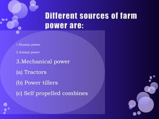 Farm power and its sources | PPT