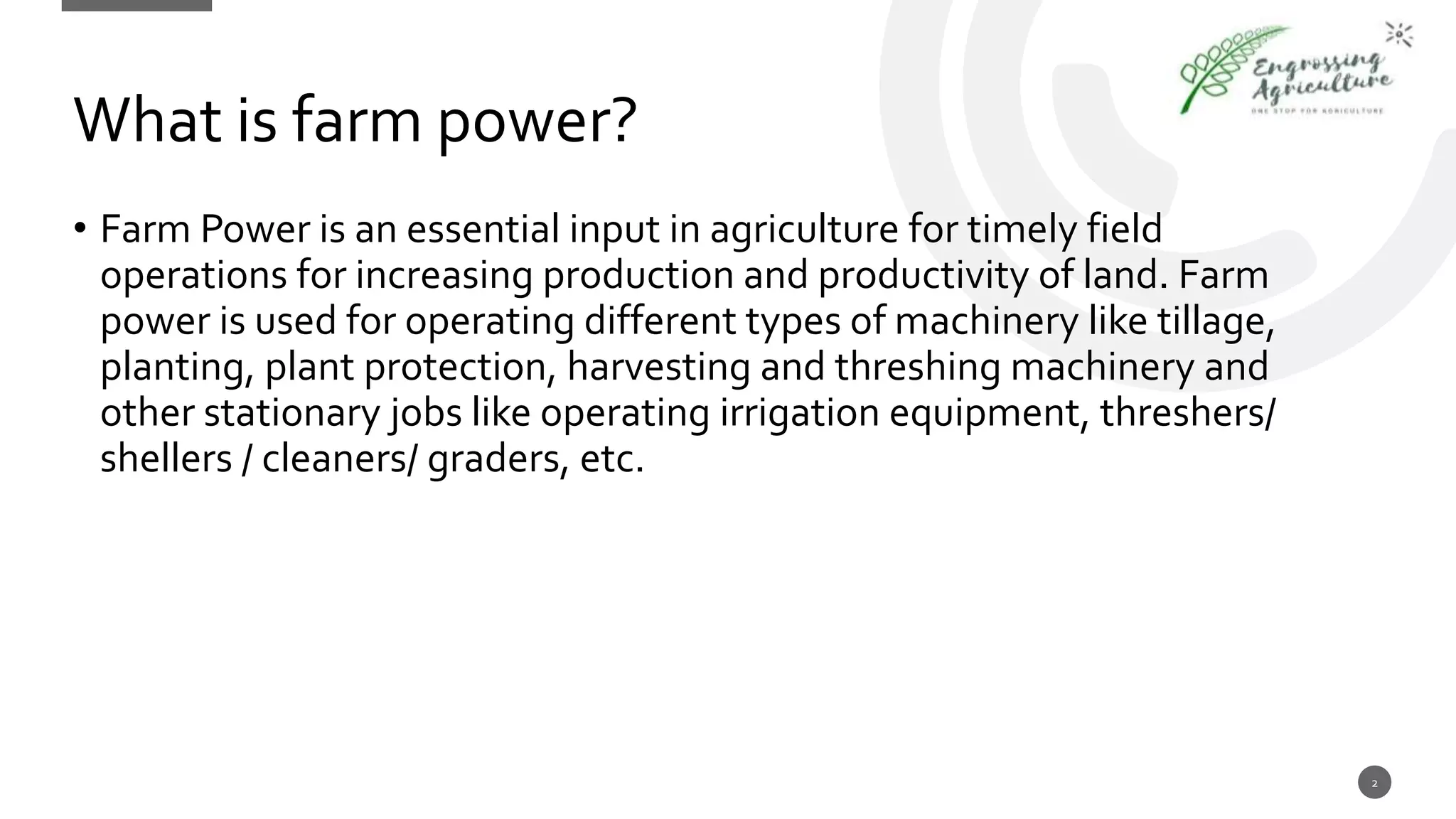 Farm power and its sources | PPTX