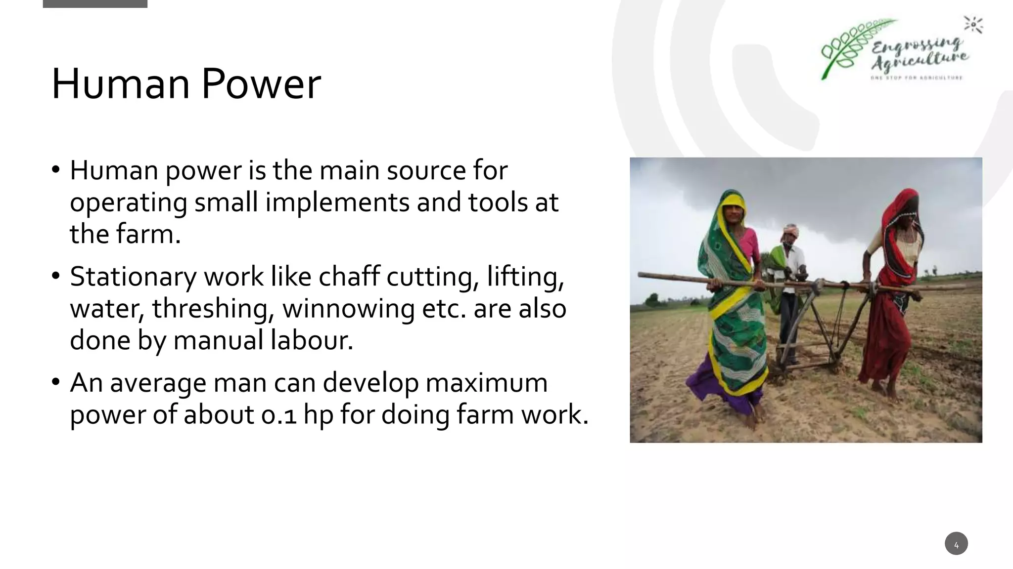 Farm power and its sources | PPTX
