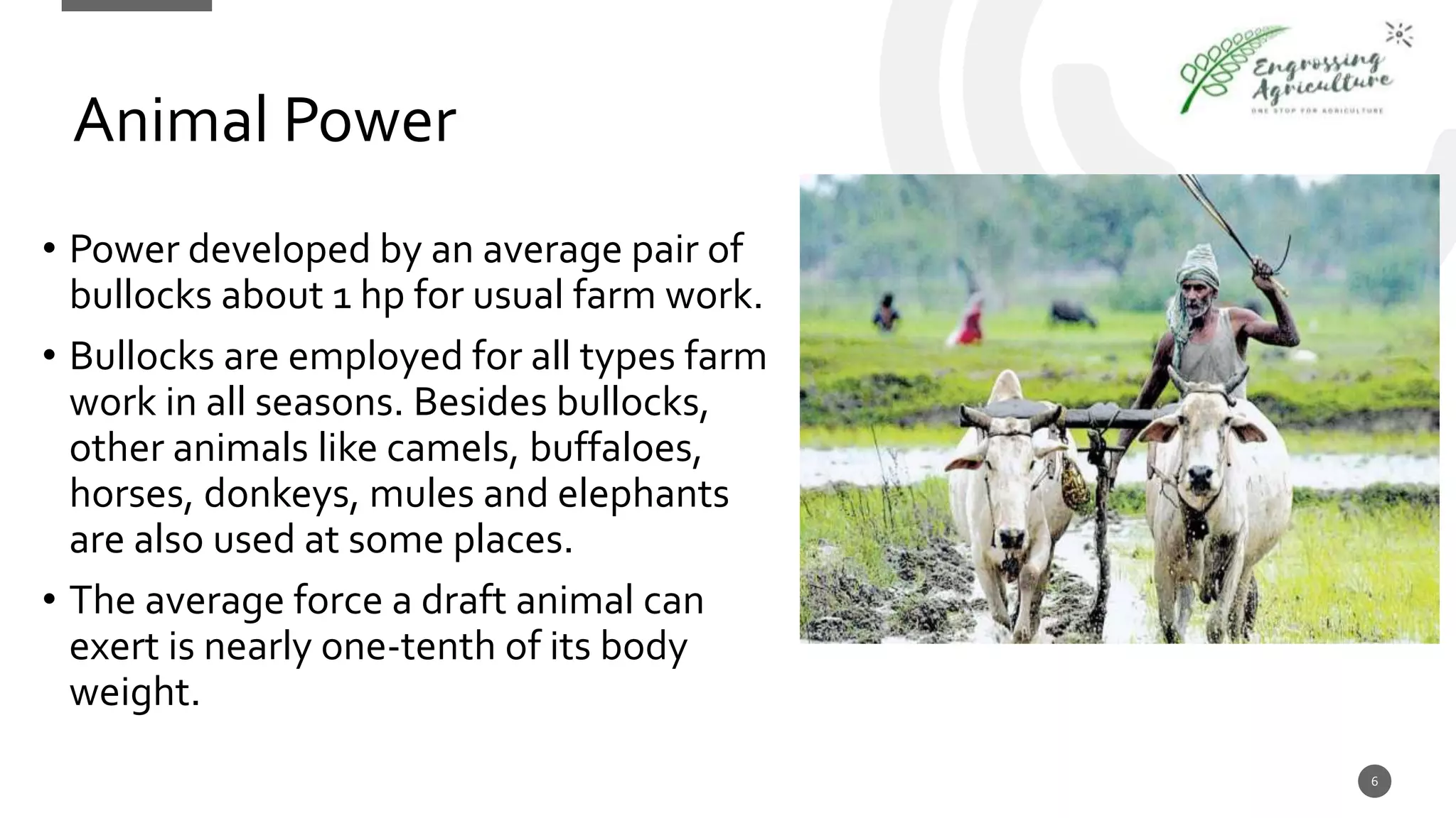 Farm power and its sources | PPTX