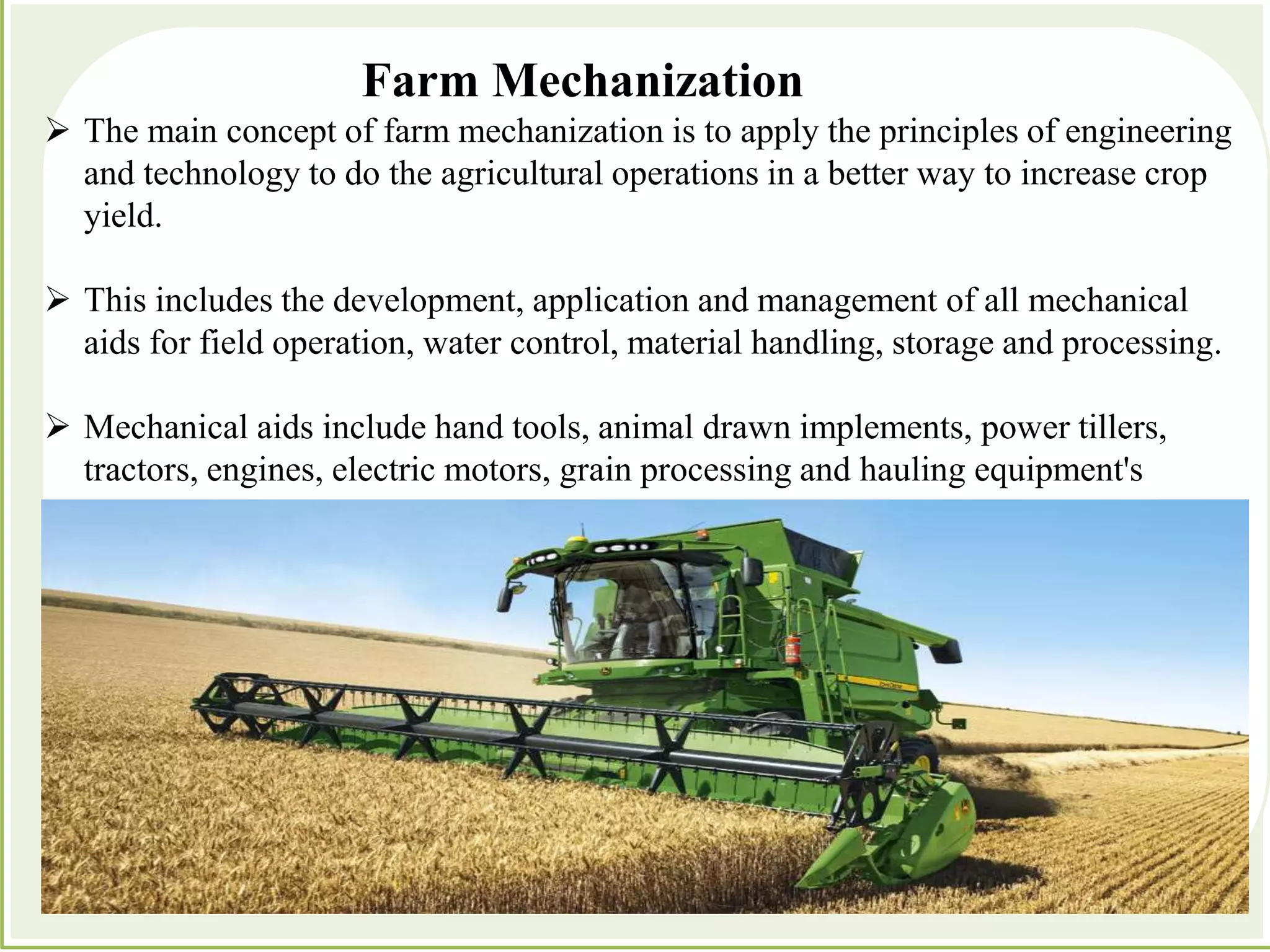 Farm power and machinery | PPTX