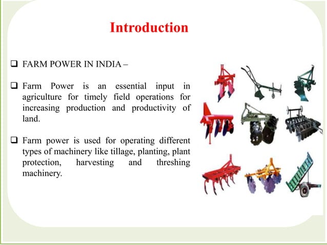 Farm power and machinery | PPTX