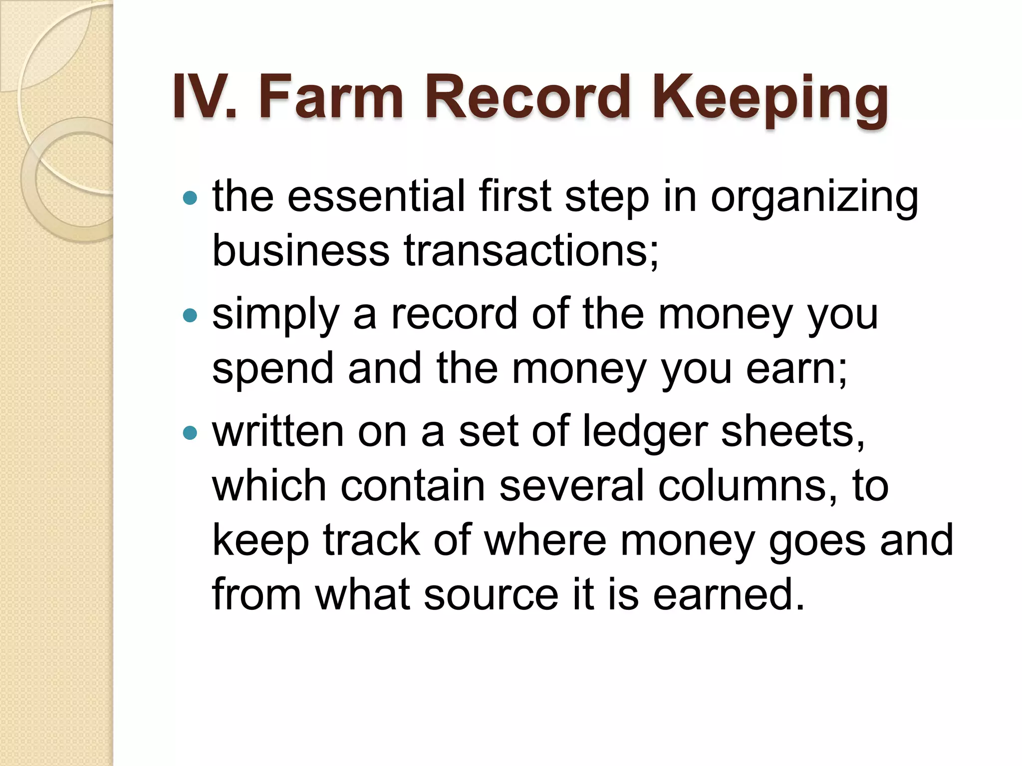Farm records and accounting | PPTX