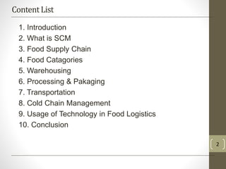 Farm to Fork - A Supply Chain Perspective | PPTX