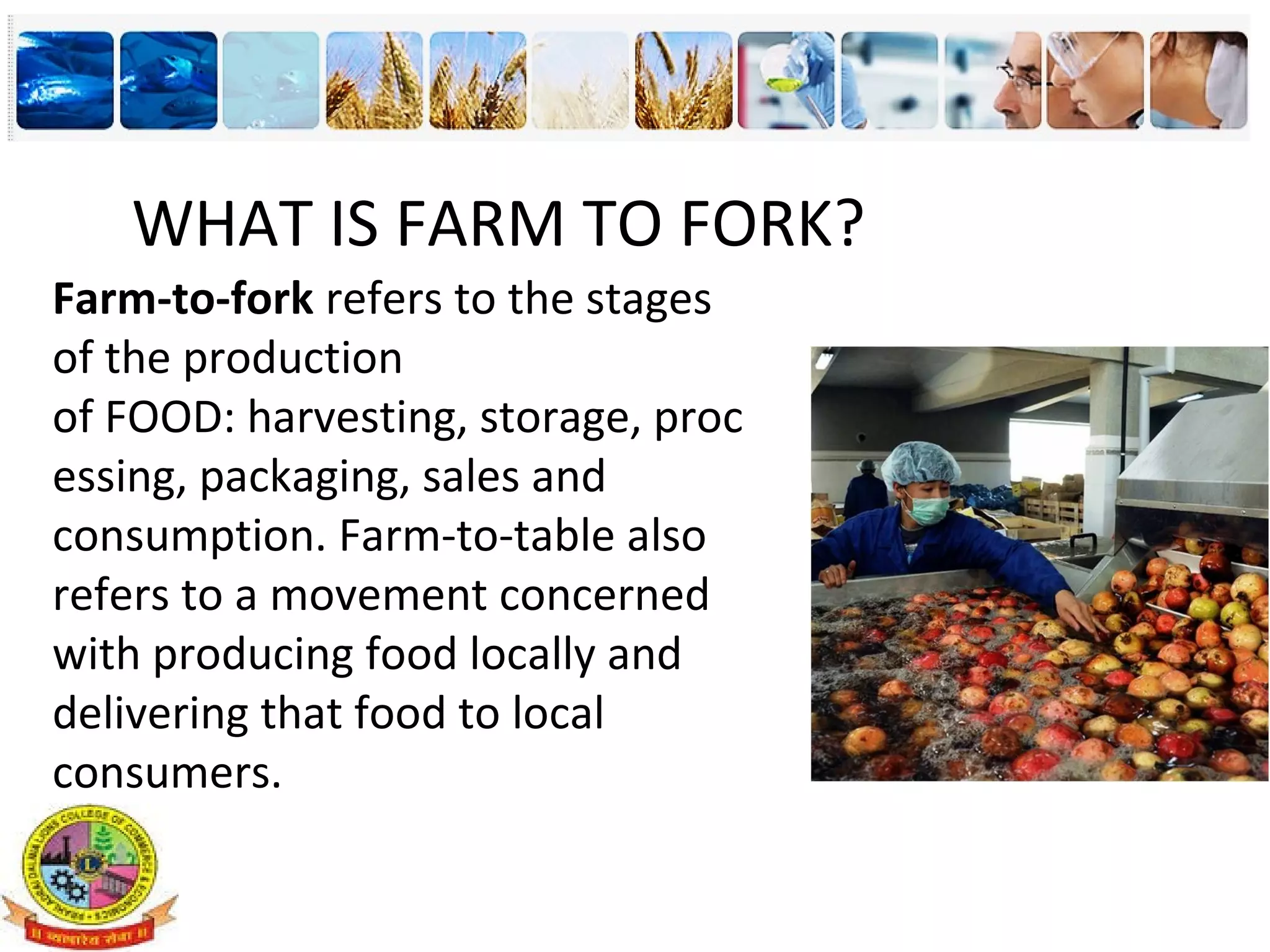 Farm to fork ppt | PPT
