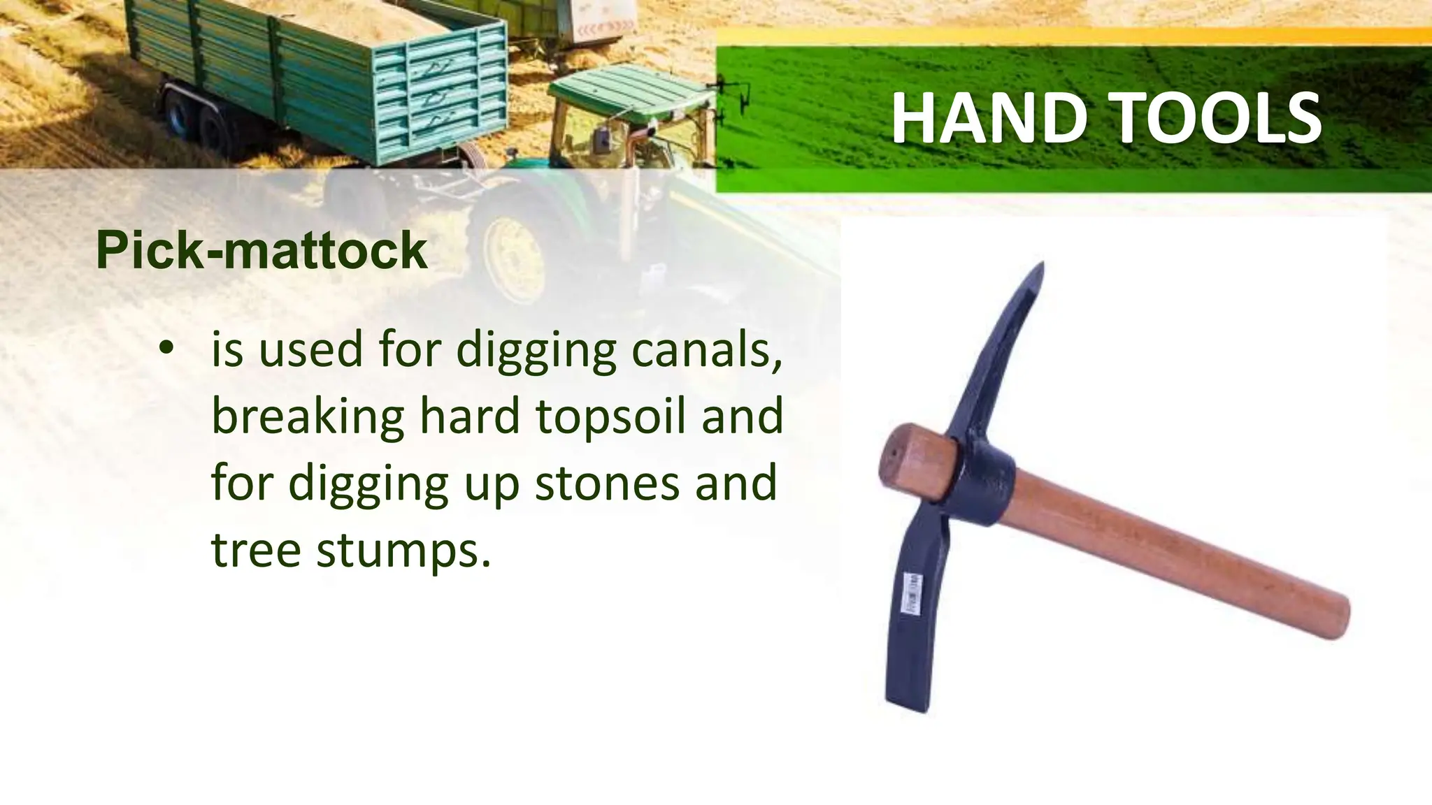 Grade 7- Agricultural Crop Production.Farm Tools and Equipment.pptx