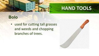 Grade 7- Agricultural Crop Production.Farm Tools and Equipment.pptx