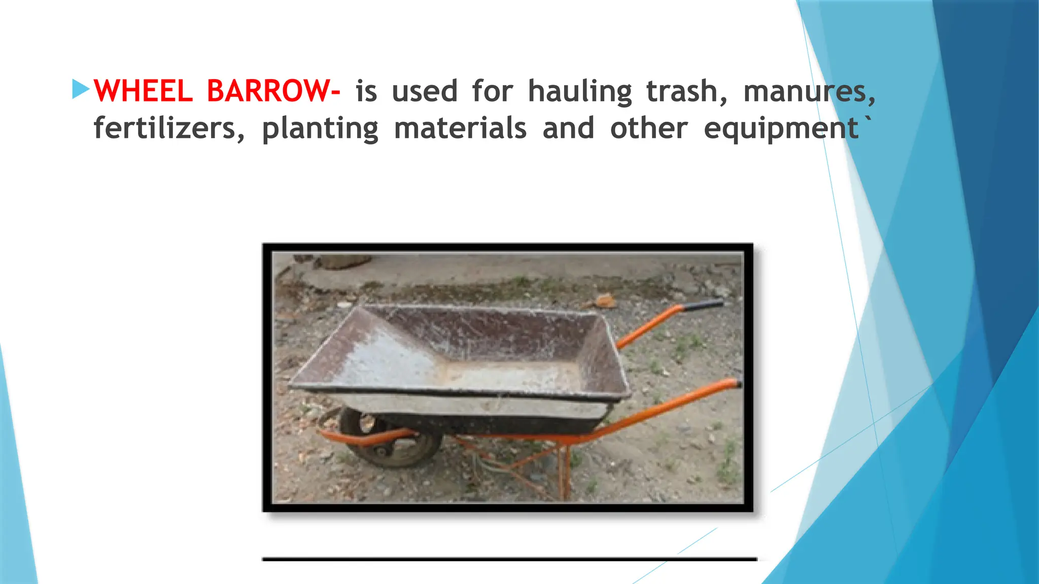 FARM TOOLS example with their usesP PPT..pptx | Agriculture | Industries