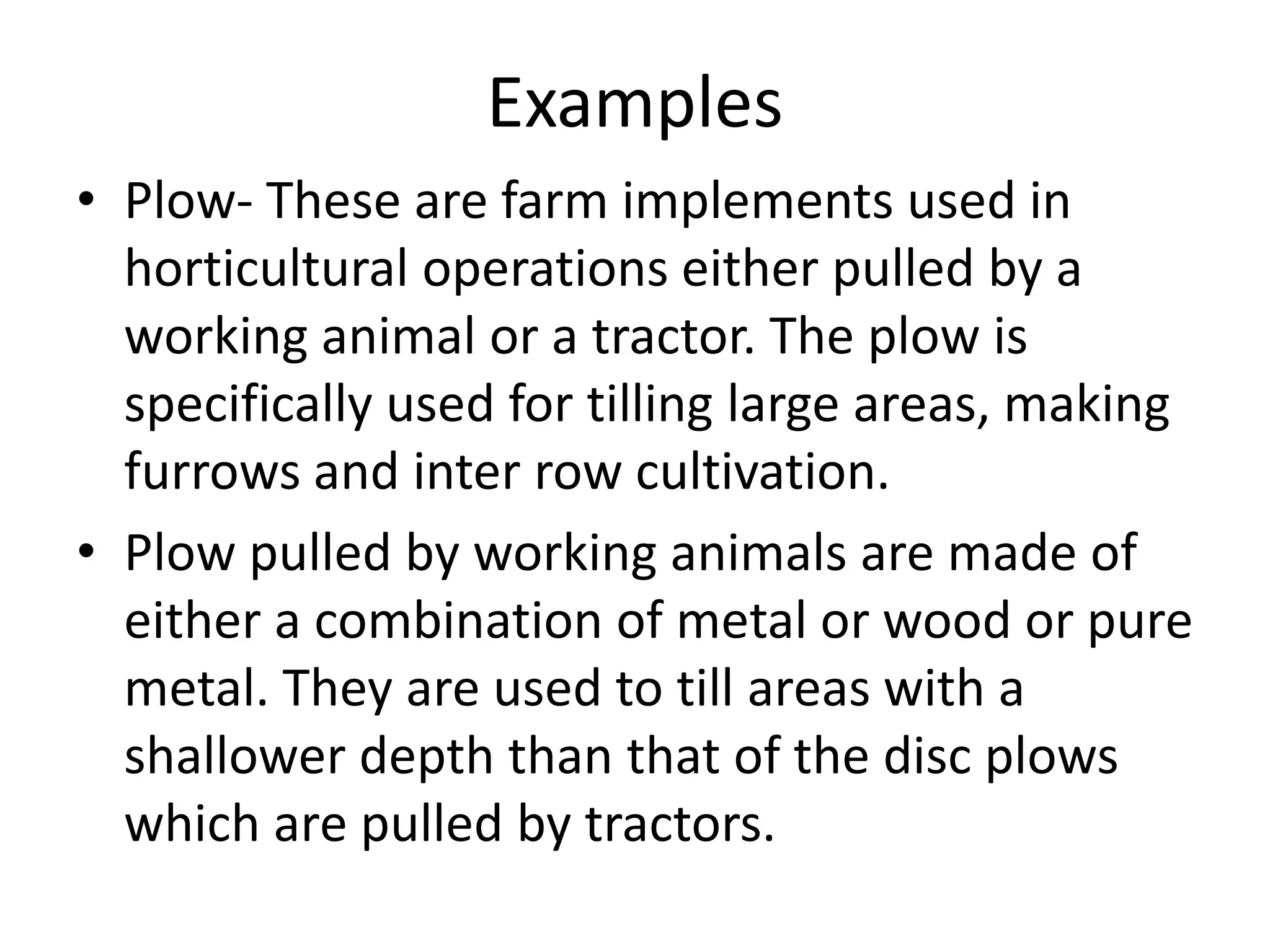 Farm tools, equipment and implements | PPTX