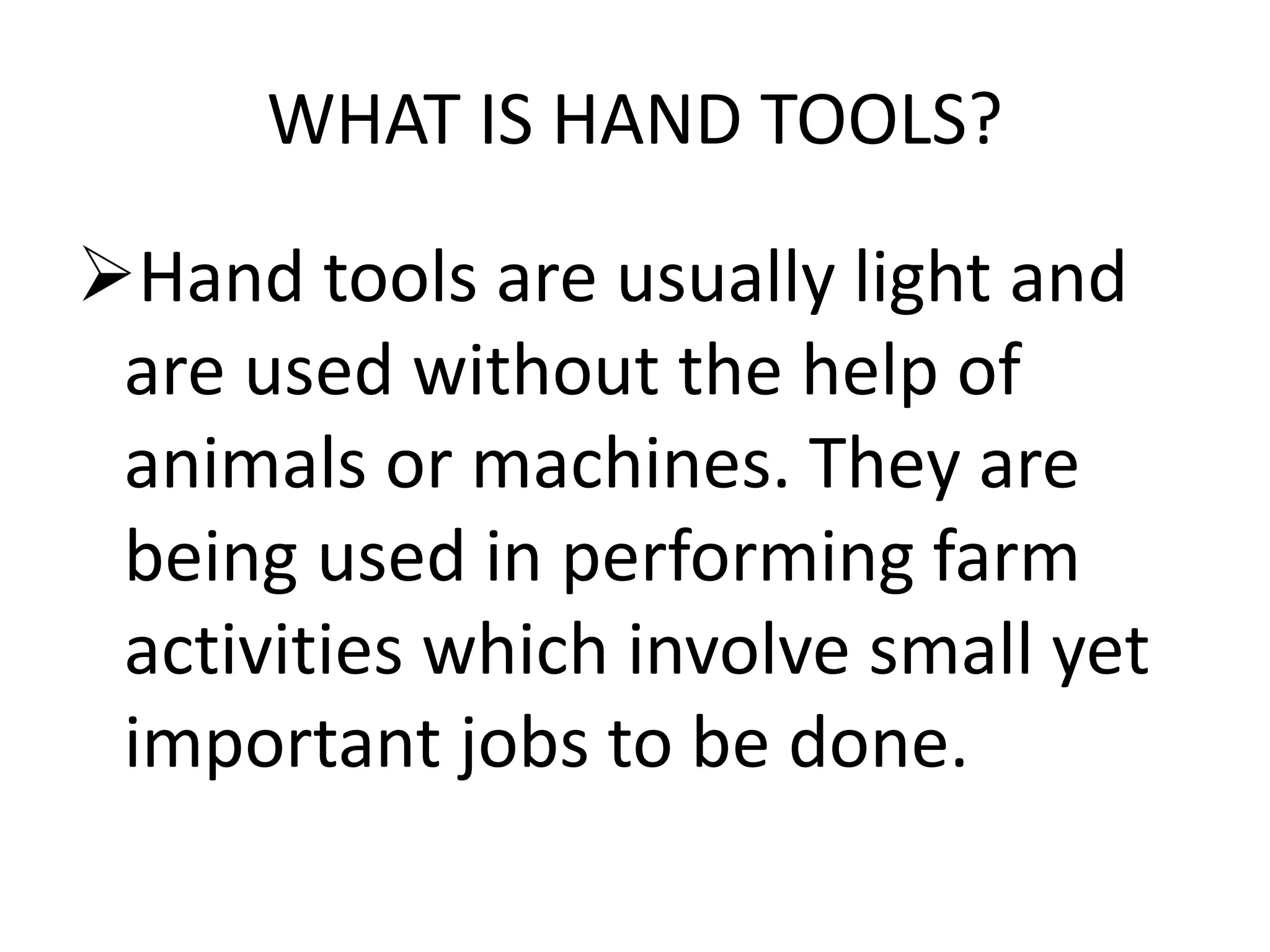 Farm tools, equipment and implements | PPTX