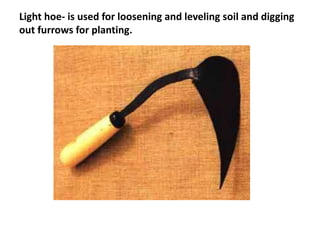 Farm tools, equipment and implements | PPTX