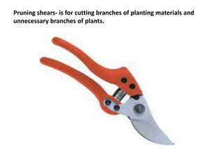 Farm tools, equipment and implements | PPTX