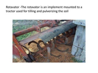 Farm tools, equipment and implements | PPTX