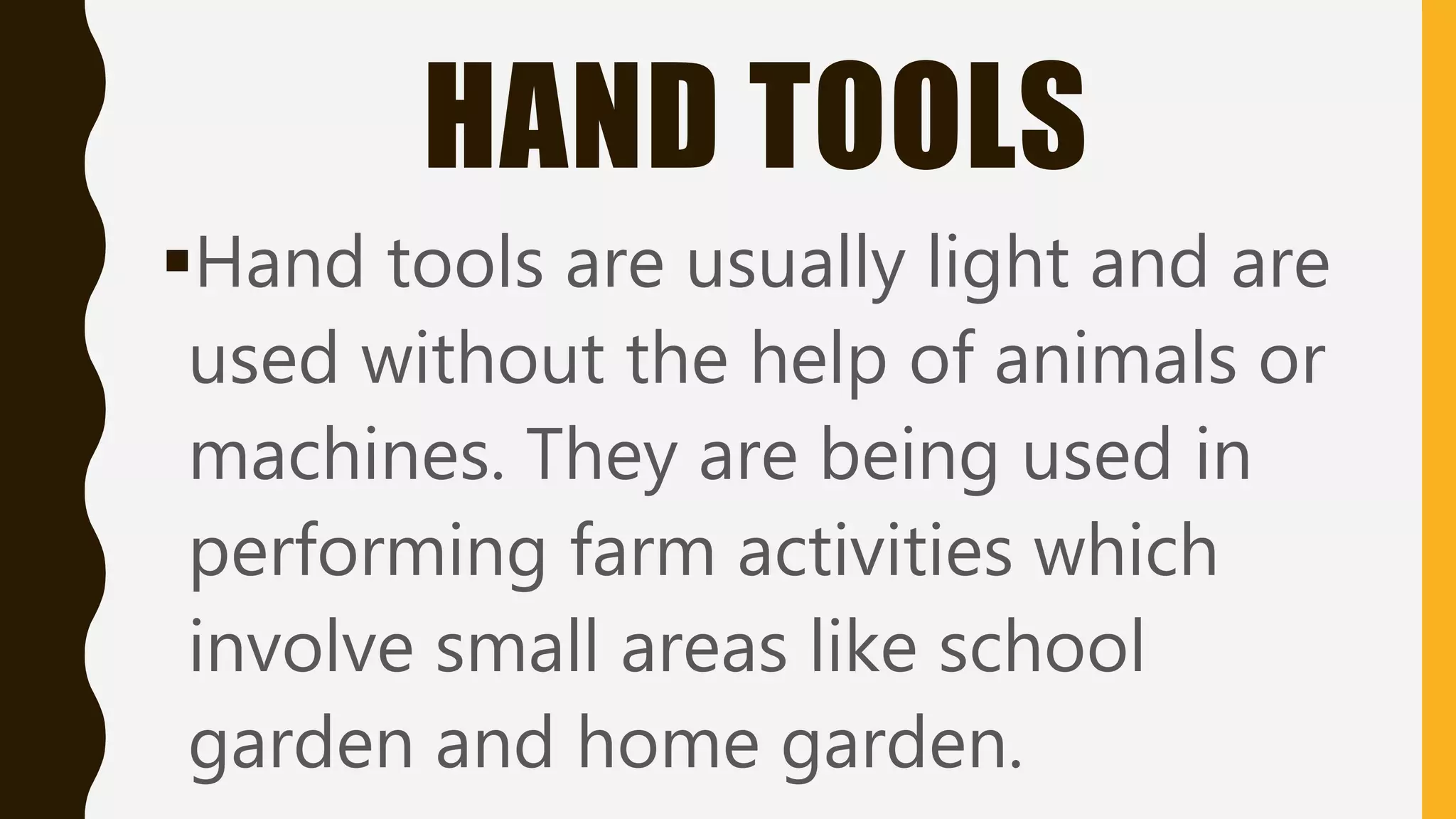 Farm tools in agricultural crop production | PPTX