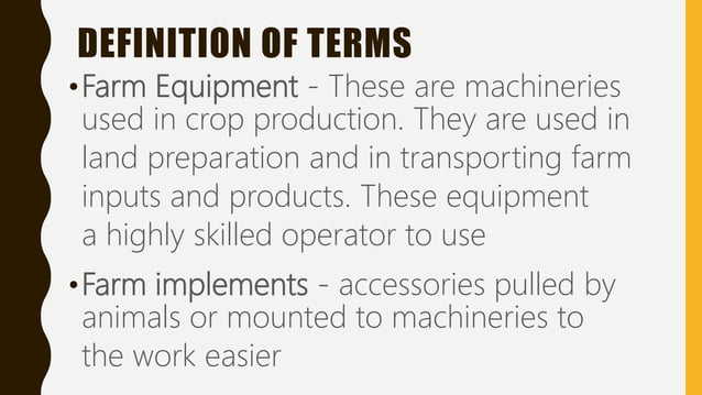 Farm tools in agricultural crop production | PPTX | Agriculture ...
