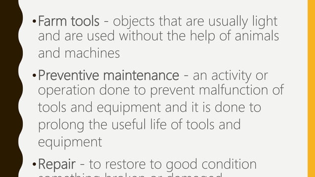 Farm tools in agricultural crop production | PPTX | Agriculture ...