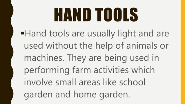 Farm tools in agricultural crop production | PPTX | Agriculture ...