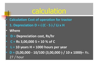 Farm tractor and tractor operating cost estimation.pptx