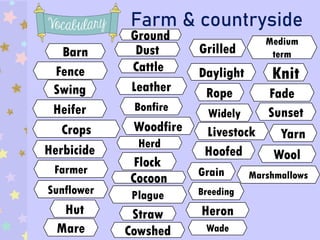 Farm vocabulary | PPT