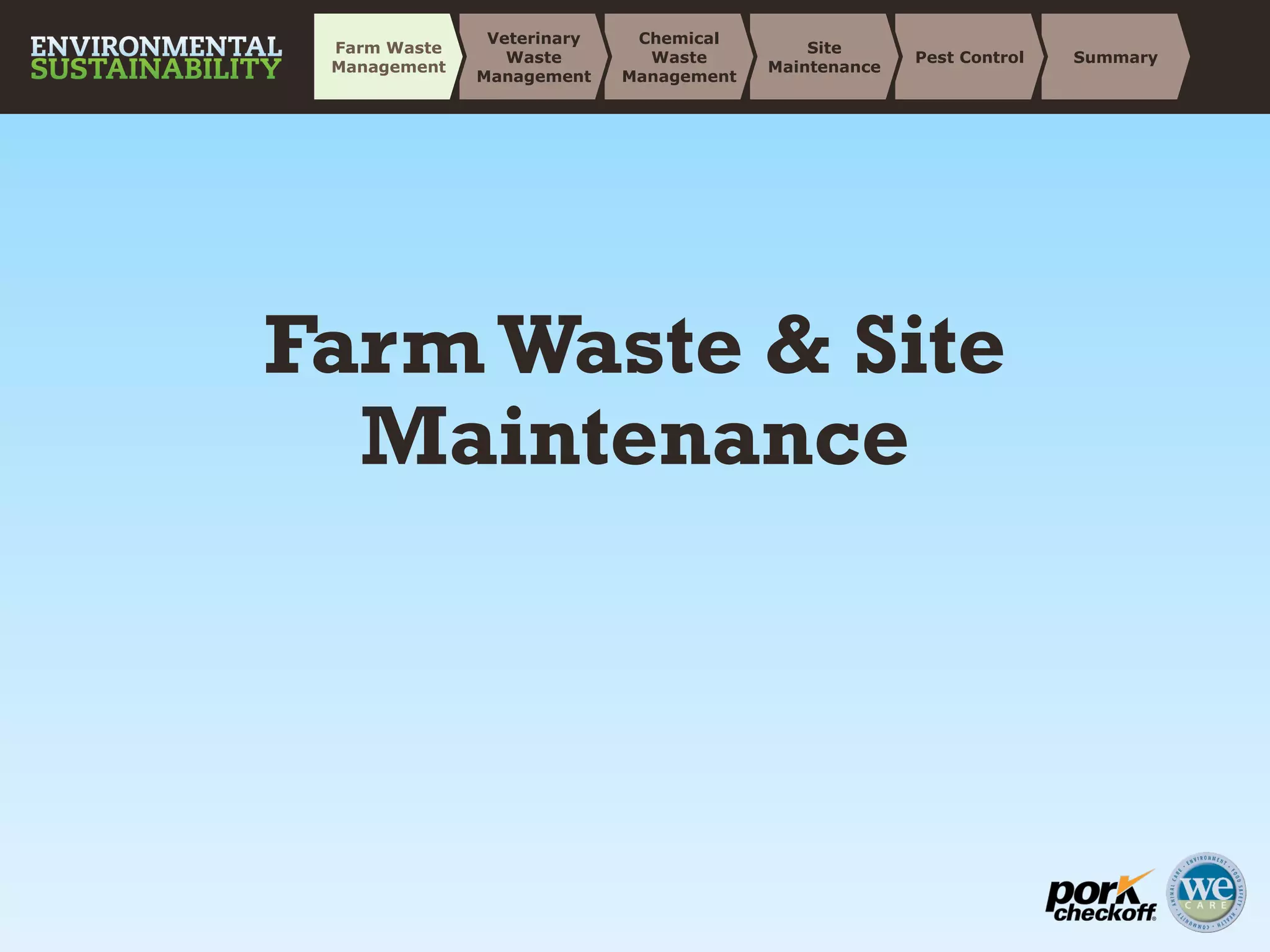Farm Waste and Site Maintenance | PPT