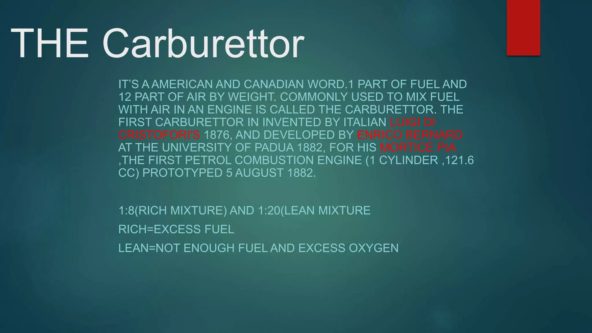 AIRCRAFT CARBURETTOR SYSTEM | PPTX