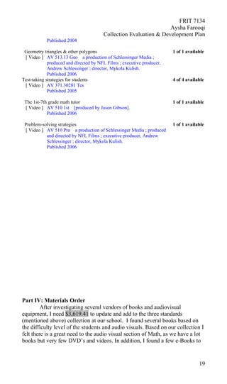 Farooqi collection+development | PDF