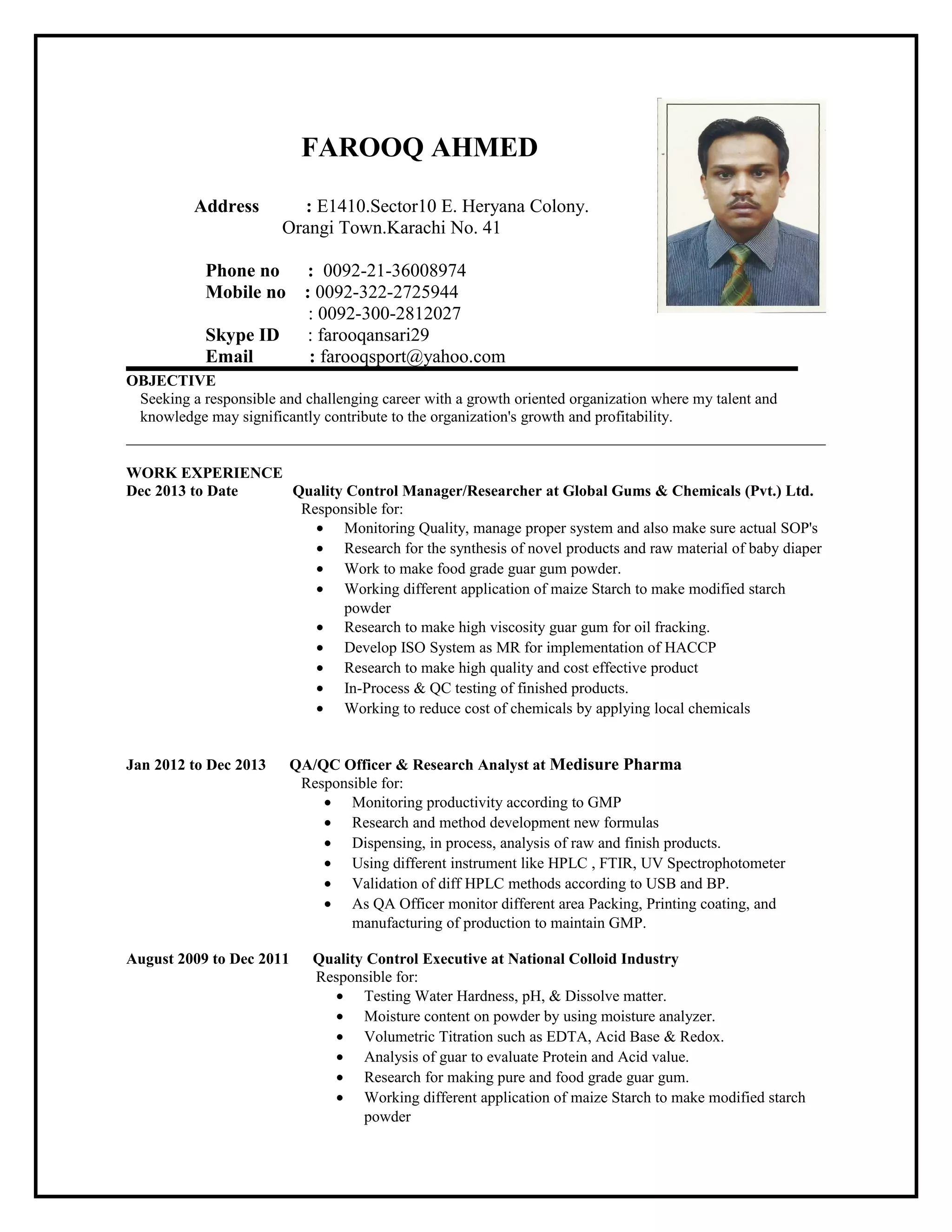 Farooq pharma job | DOC