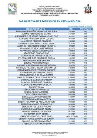 Farão prova de proficiência em língua inglesa | PDF