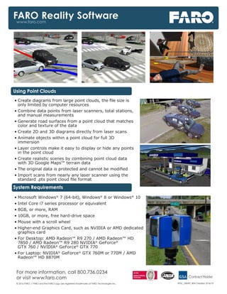 FARO Reality techsheet | PDF