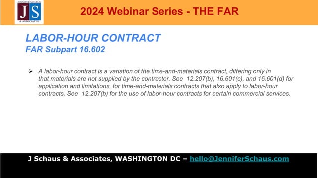 2024: The FAR, Federal Acquisition Regulations - Part 16 | PPT