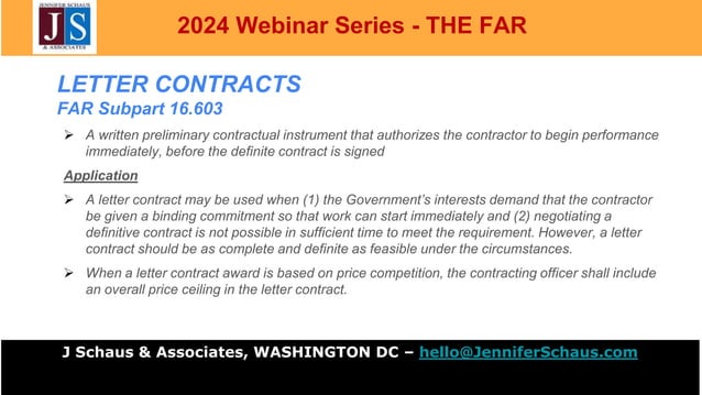 2024: The FAR, Federal Acquisition Regulations - Part 16 | PPT