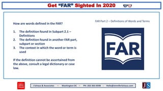 Government Contracting - FAR Part 2 - Definition Of Words And Terms ...
