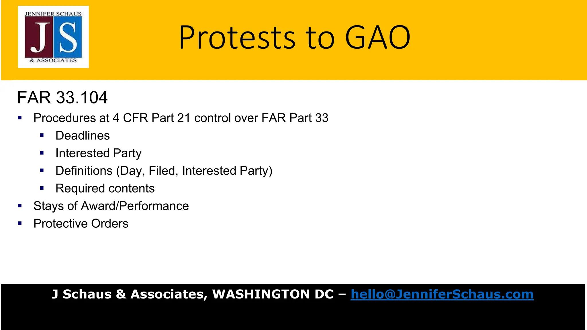 2024: The FAR - Federal Acquisition Regulations, Part 33 | PPTX