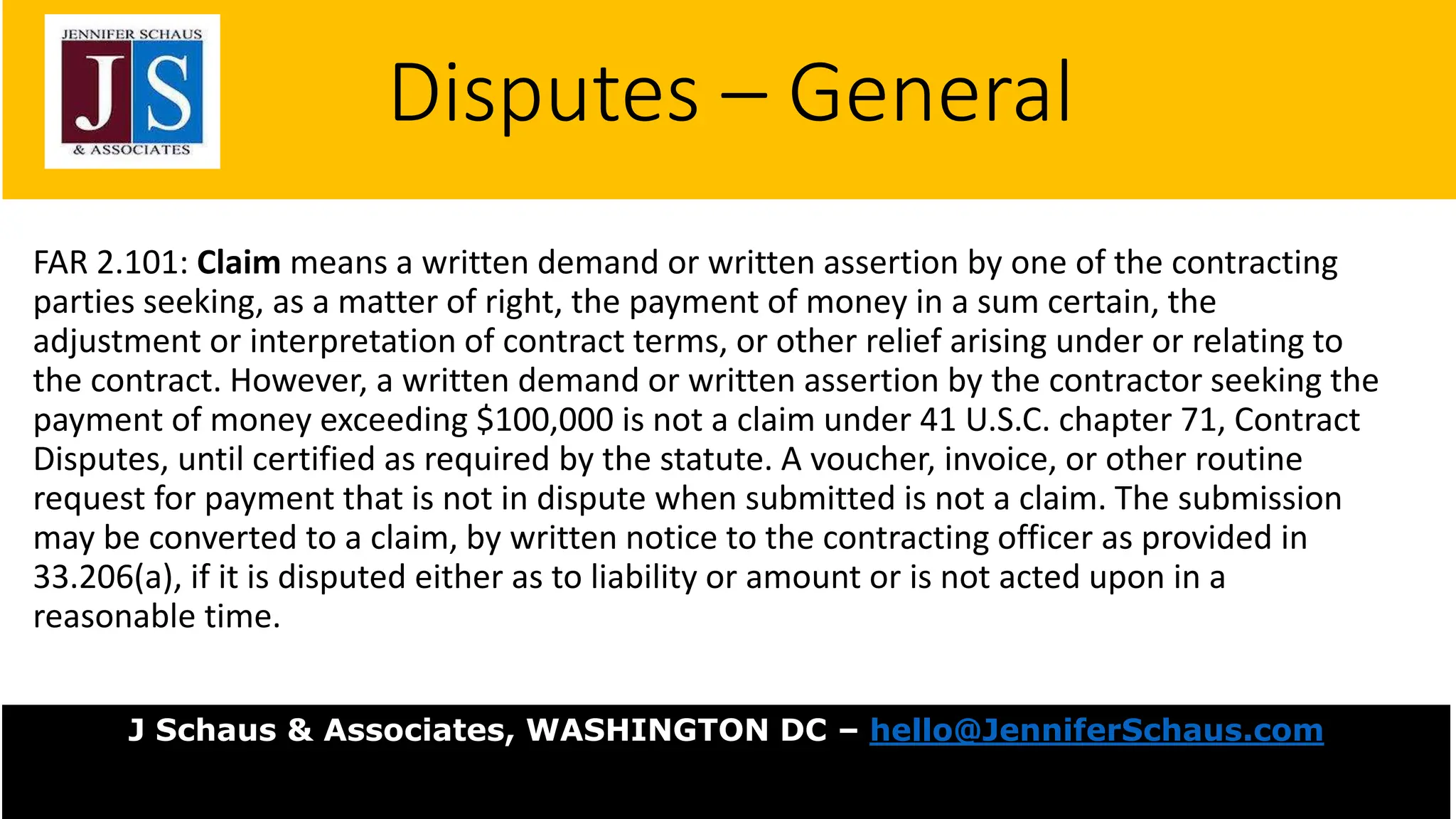 2024: The FAR - Federal Acquisition Regulations, Part 33 | PPTX