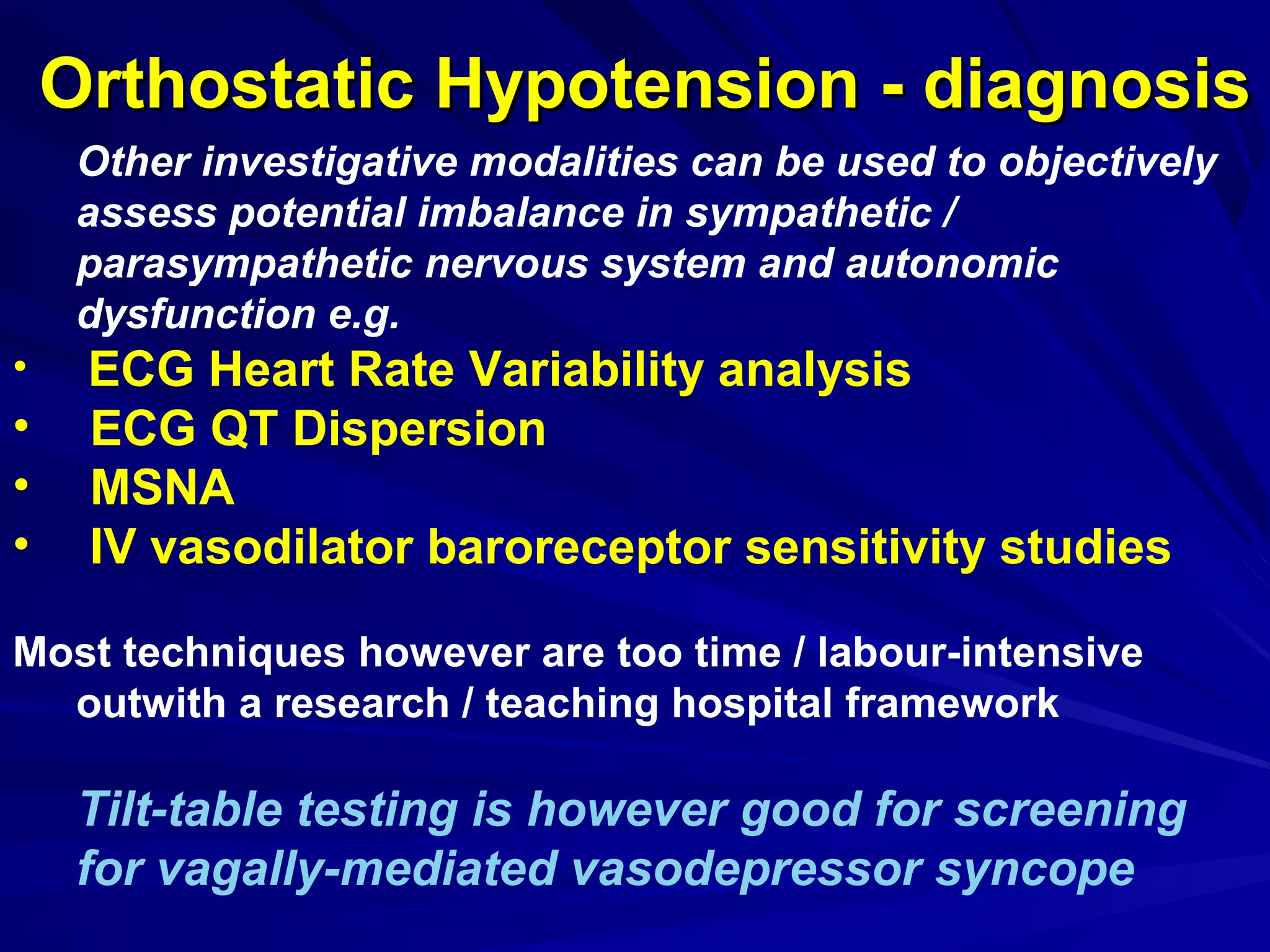 Colin Farquharson - orthostatic hypotension | PPT