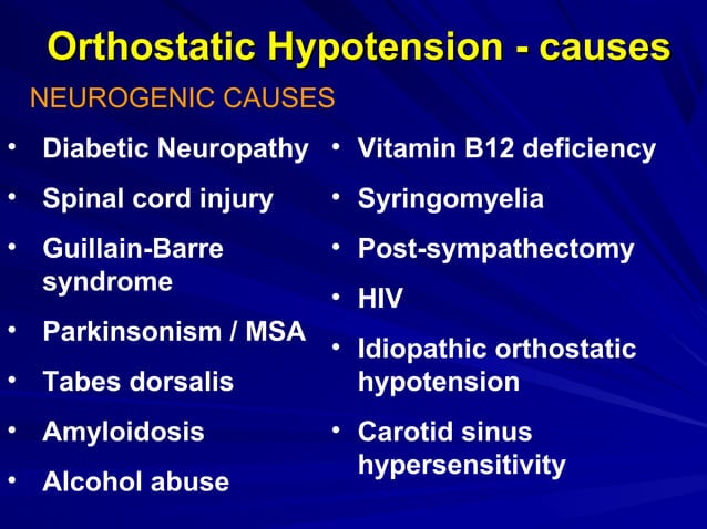 Colin Farquharson - orthostatic hypotension | PPT