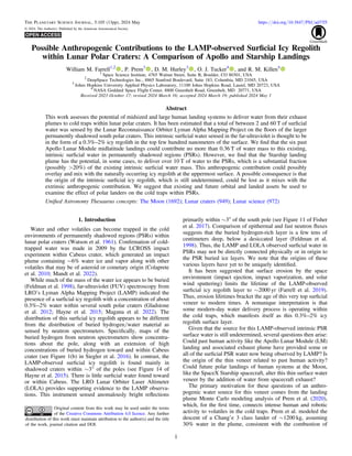 Possible Anthropogenic Contributions to the LAMP-observed Surficial Icy ...