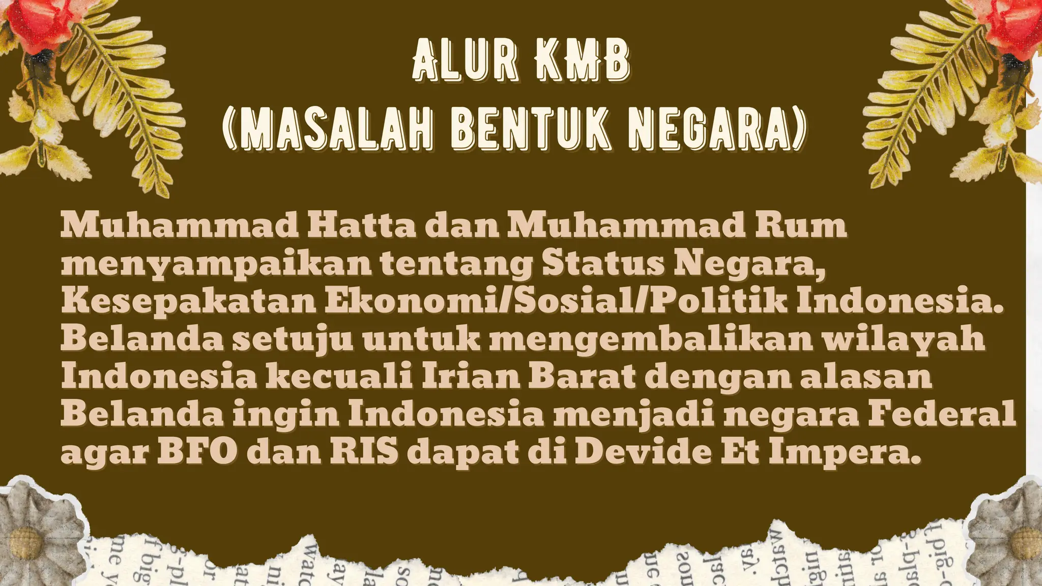 Sejarah KMB Konferensi Meja Bundar Simplified Presentation | PDF