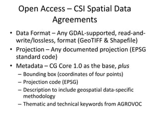 AgTrials - an example of Open Data and Open Access in the CGIAR Consortium for Spatial ...