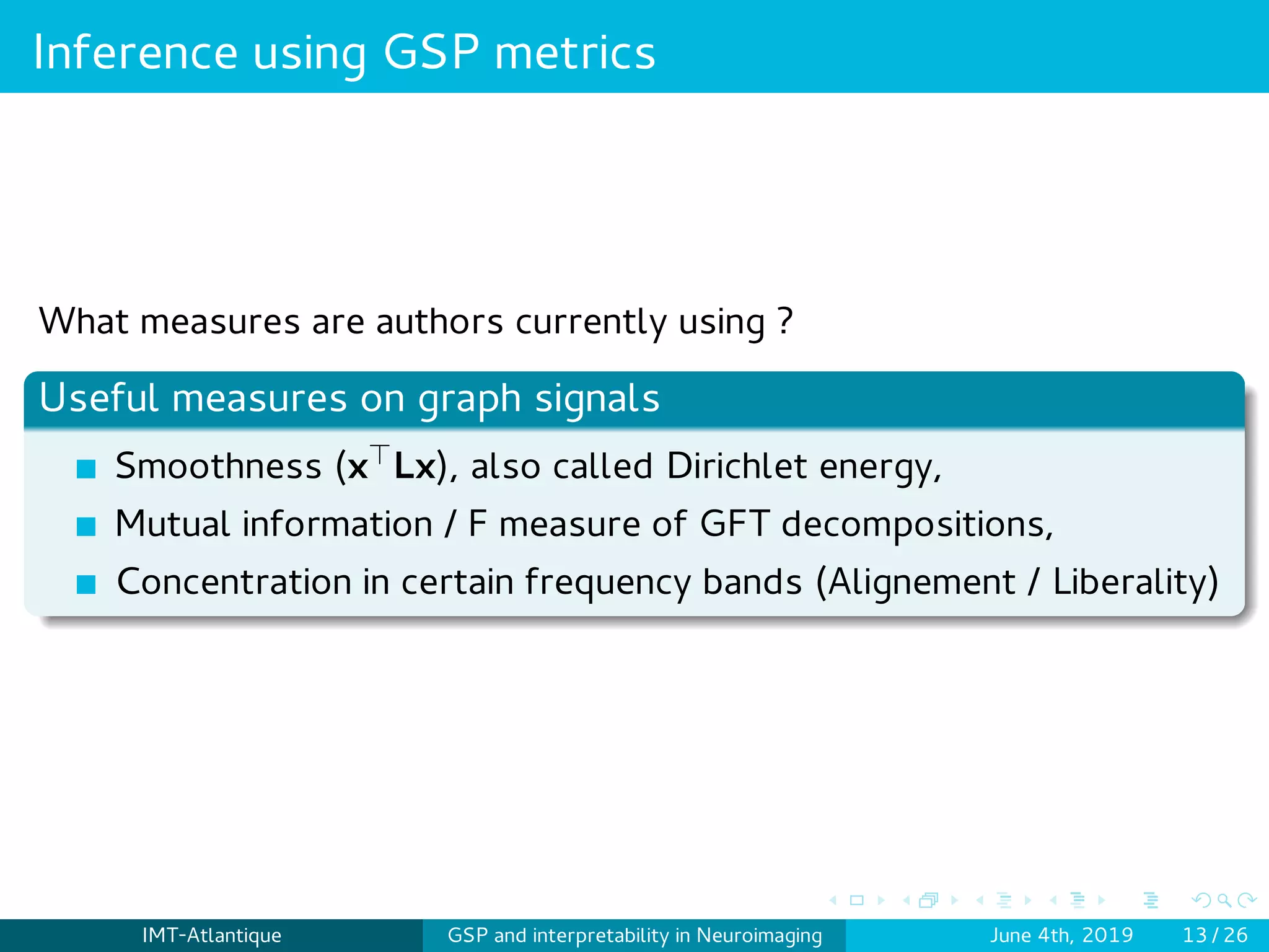 Graph Signal Processing: an interpretable framework to link neurocognitive architectures with ...